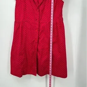 French Atmosphere | Dresses | French Atmosphere Red Polka Dot Button ...